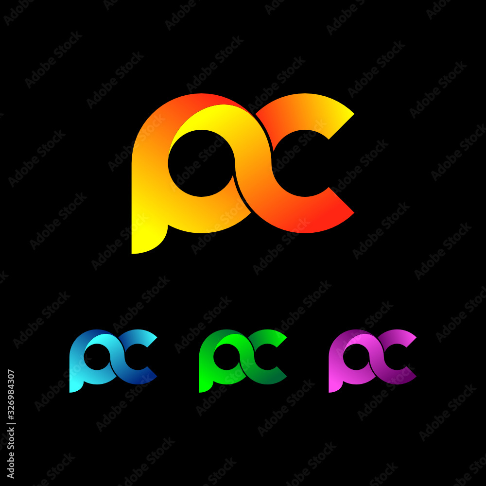 letter PC logo design vector Stock Vector | Adobe Stock