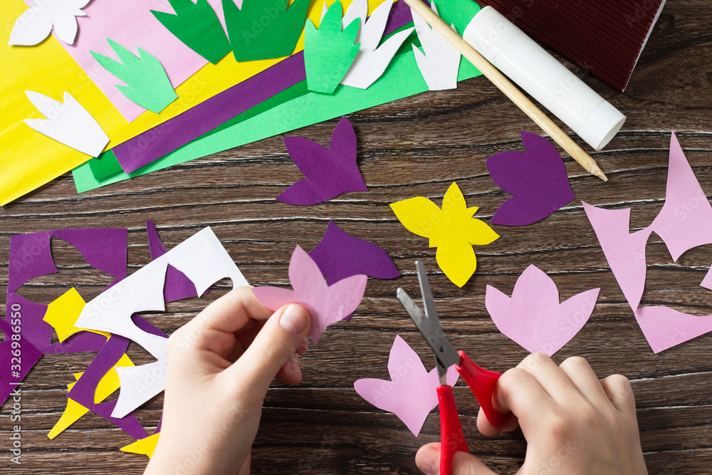 Step 8 instruction. Greeting card for mother's day with spring flowers ...