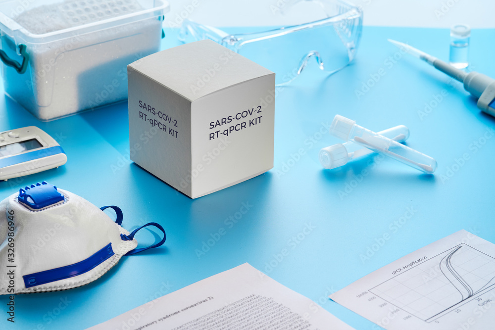 SARS-COV-2 pcr diagnostics kit. This is RT-qPCR kit for real time ...