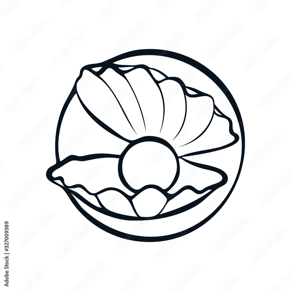 Pearl Shell logo / icon design. can be used as symbols, corporate ...