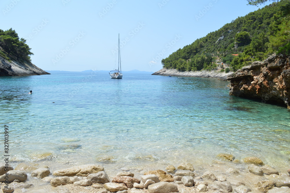 Blue lagoon Croatia Stock Photo | Adobe Stock
