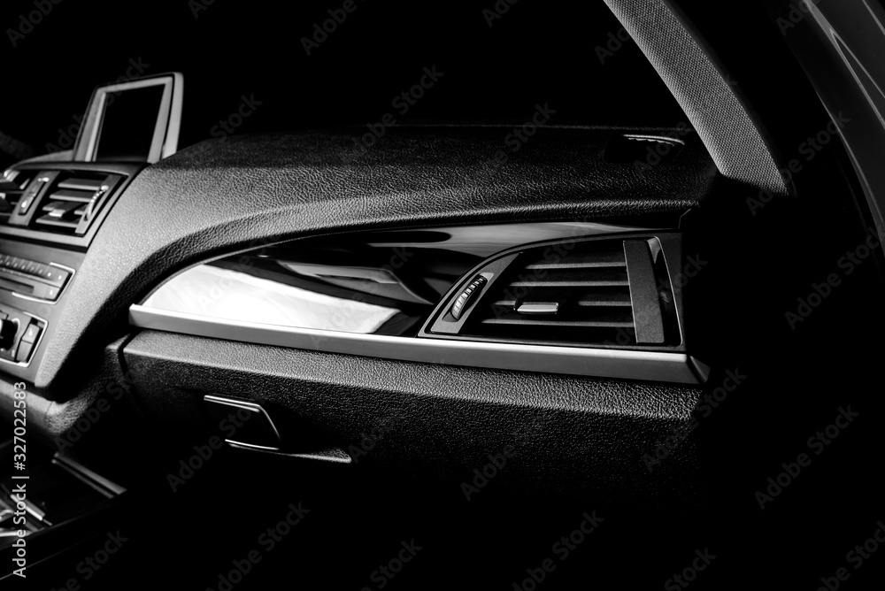 The ideal surface of plastic in the interior of the car is black after ...