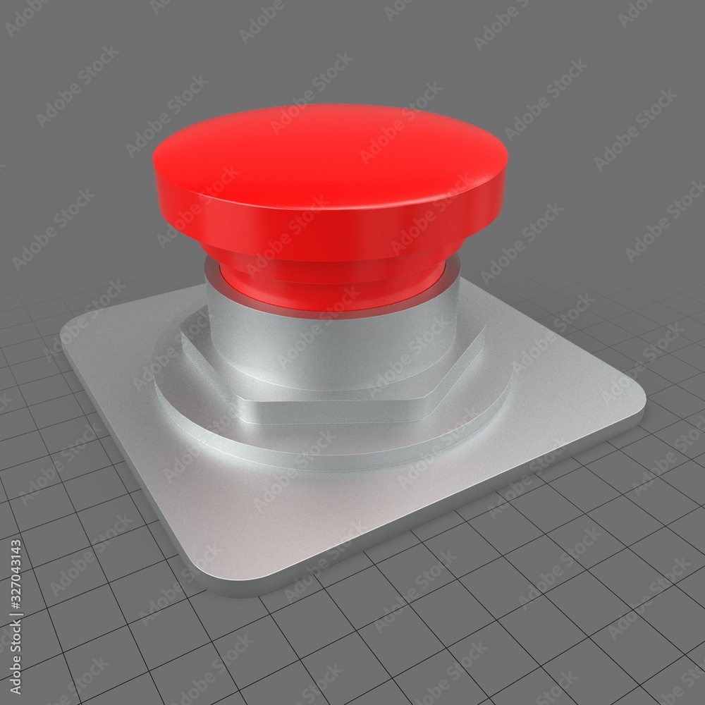 Push button Stock 3D asset | Adobe Stock