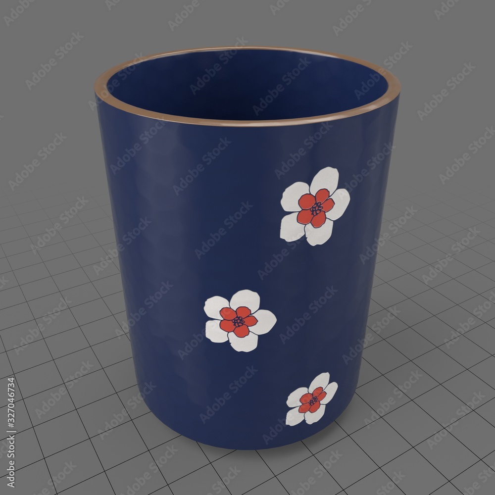 Japanese tall teacup Stock 3D asset | Adobe Stock