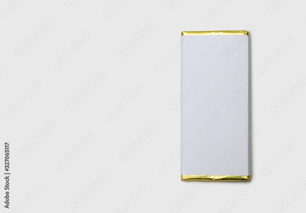Chocolate packaging blank pack empty template isolated on white ...