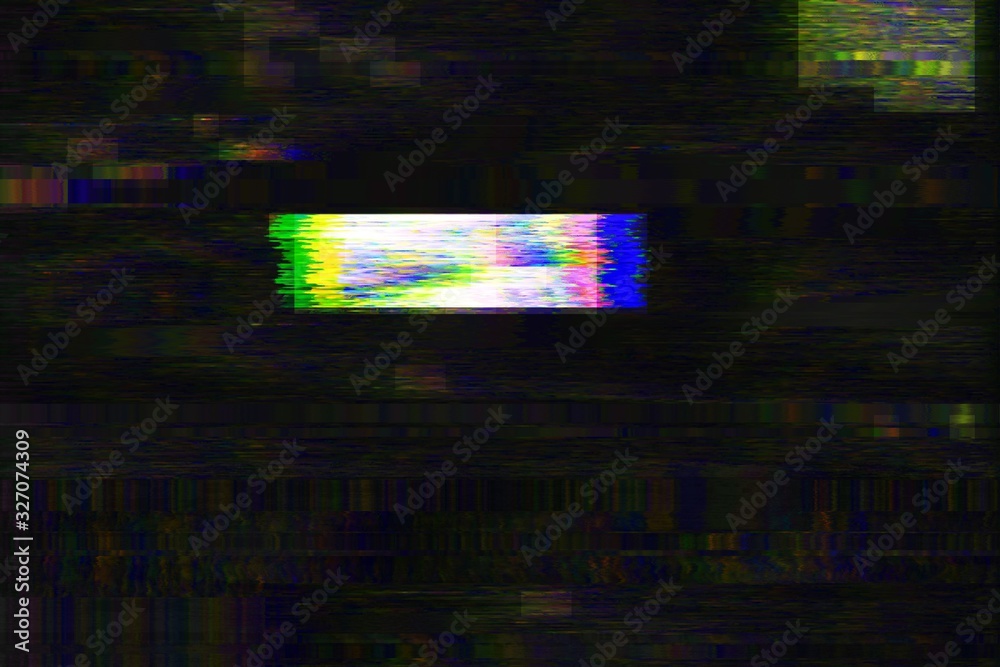Glitch no signal background pixel noise, wallpaper grain. Stock Photo ...