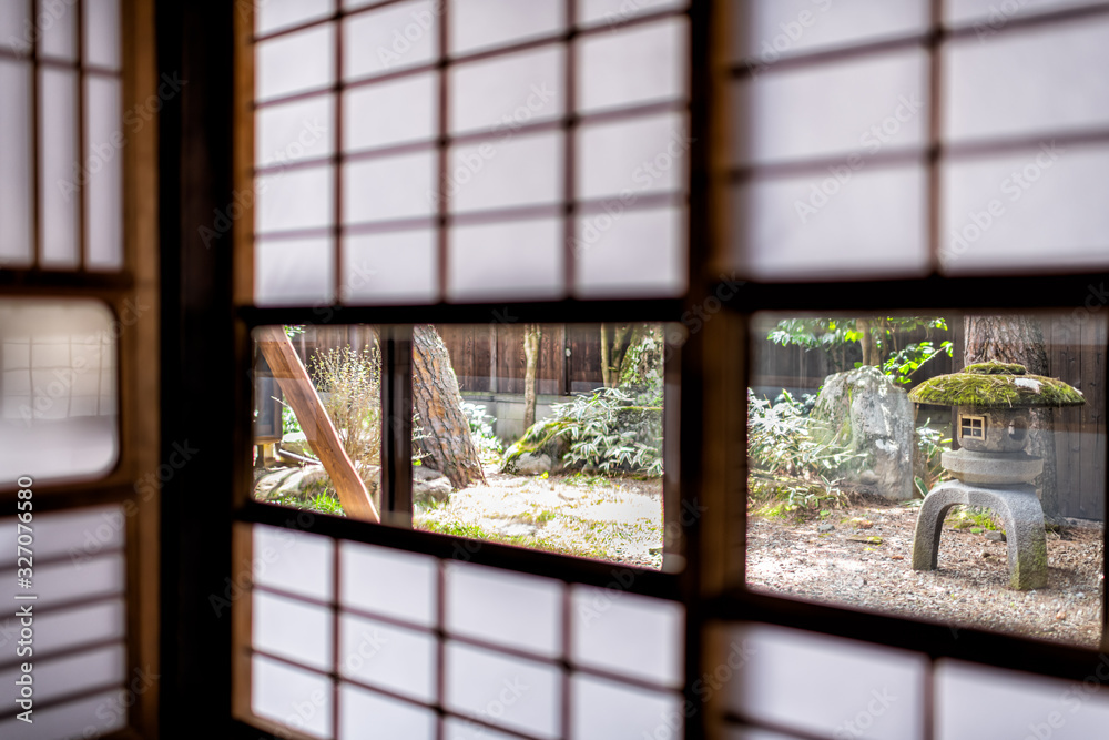 Traditional japanese house ryokan hotel onsen in Japan with shoji ...