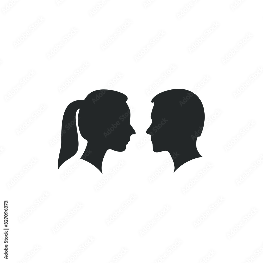 man's face icon template color editable. man's face symbol vector sign ...