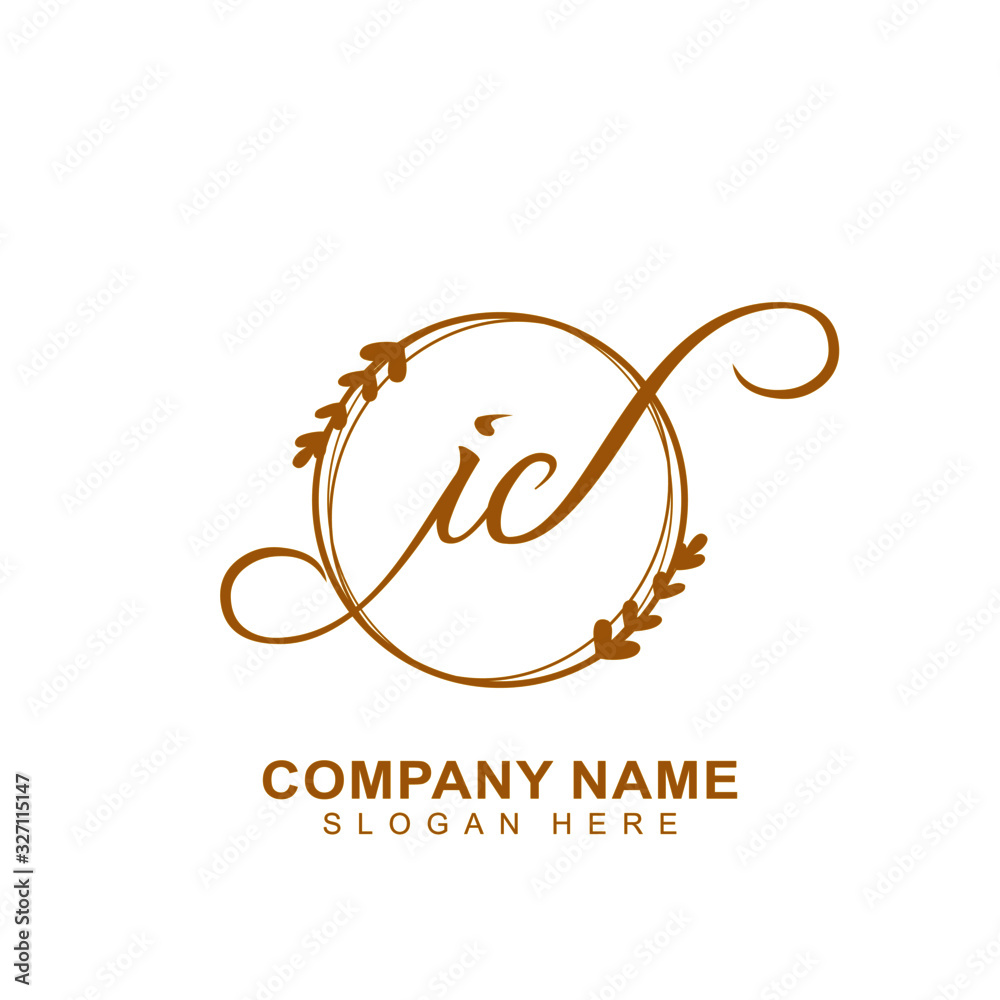 IC Luxury vector initial logo, handwriting logo of initial signature ...