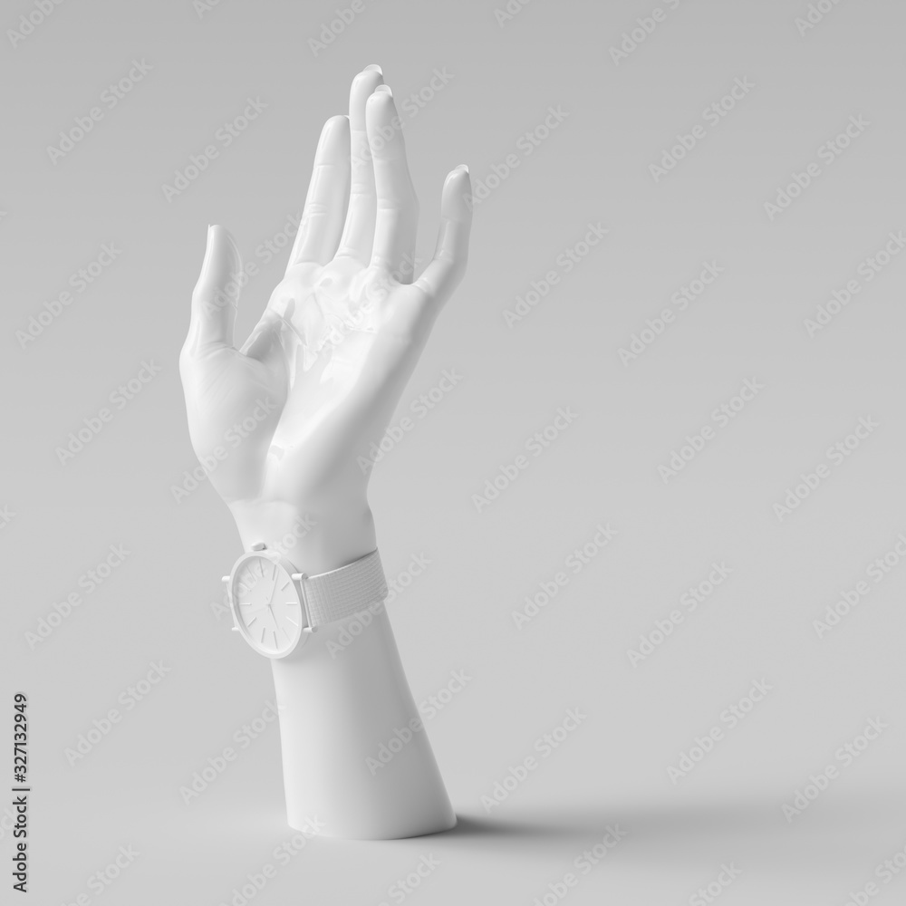 Elegant female hand gesture sculpture, white woman accessories art ...