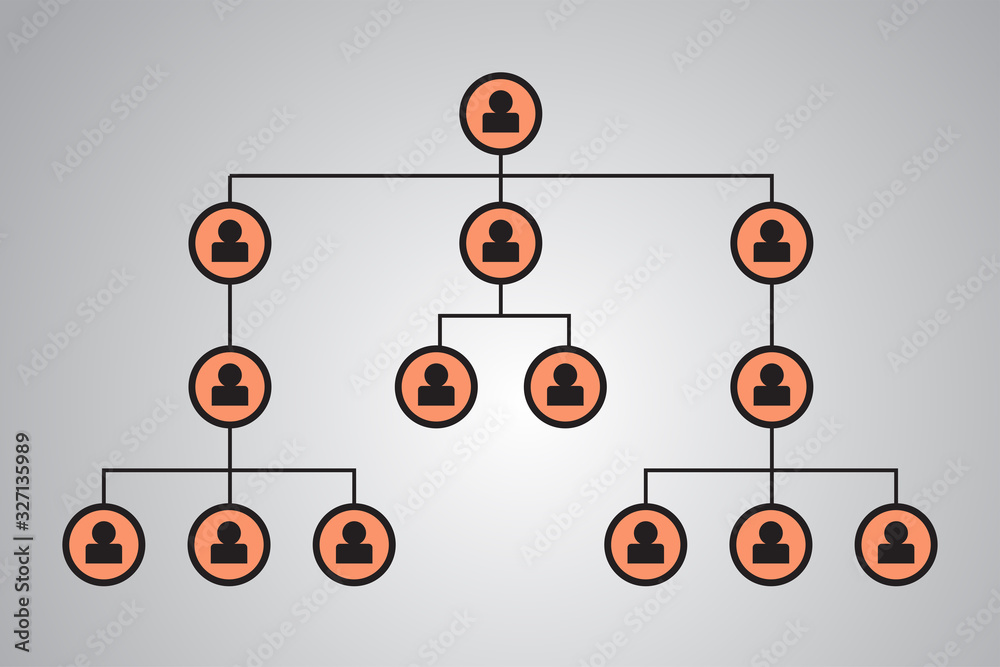 Organization Chart Infographics Stock Vector | Adobe Stock