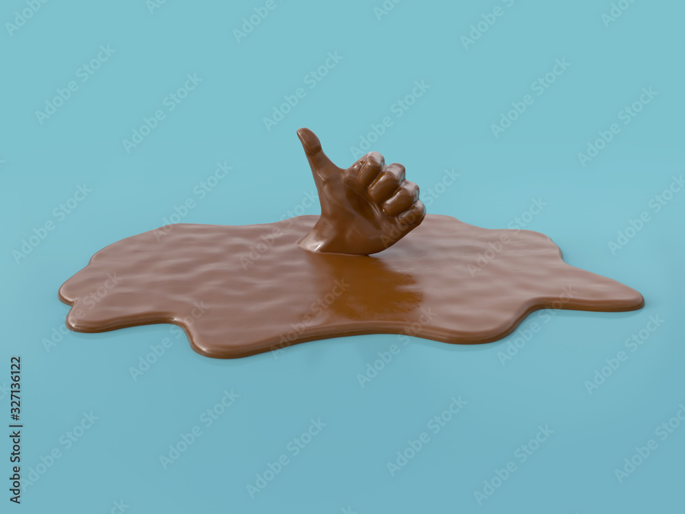 hand of a man drowning in a puddle Stock Illustration | Adobe Stock