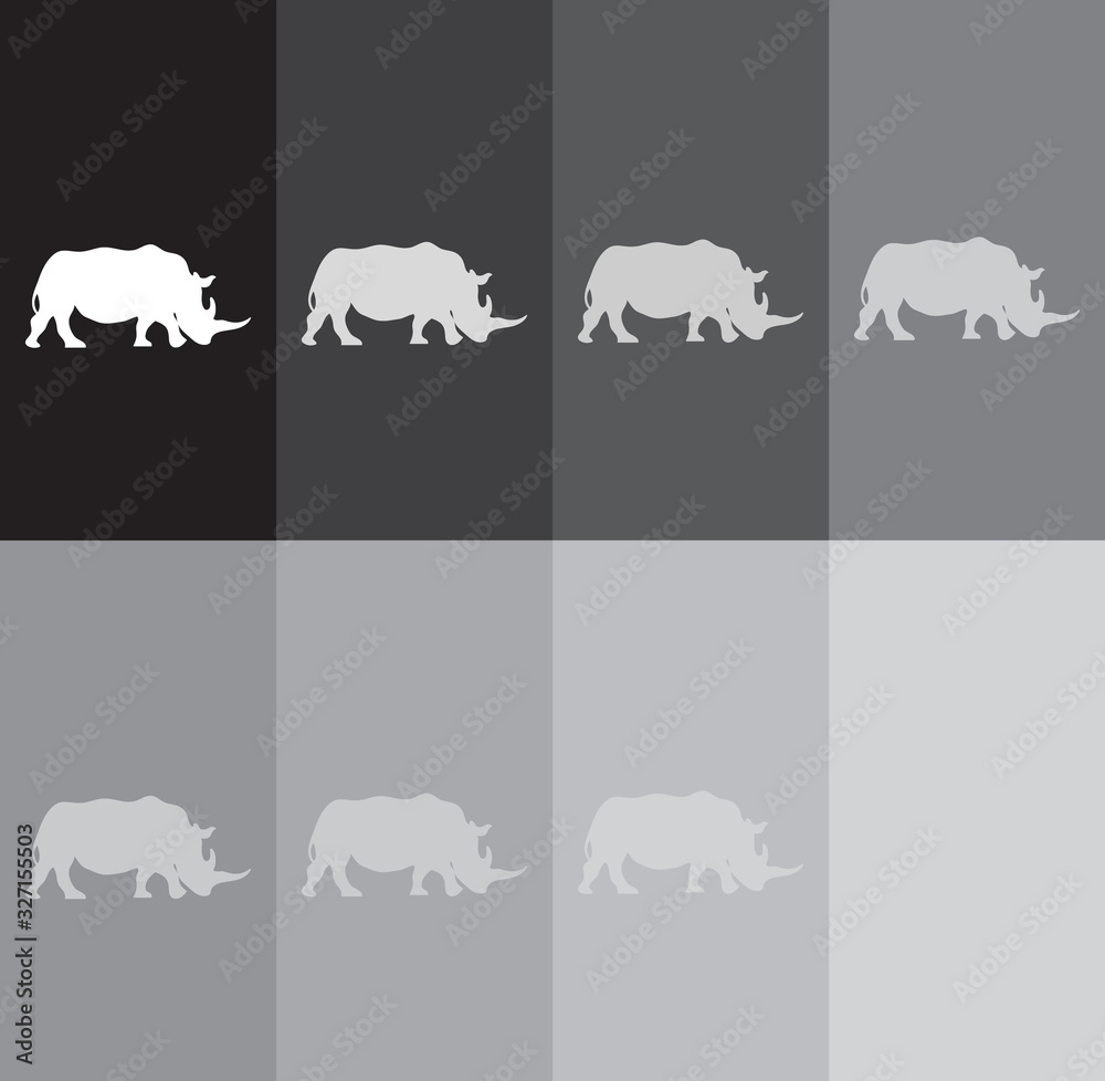 white rhino vector illustration Stock Vector | Adobe Stock