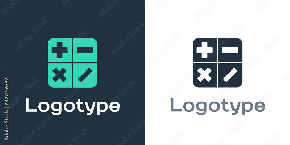 Logotype Calculator icon isolated on white background. Accounting ...