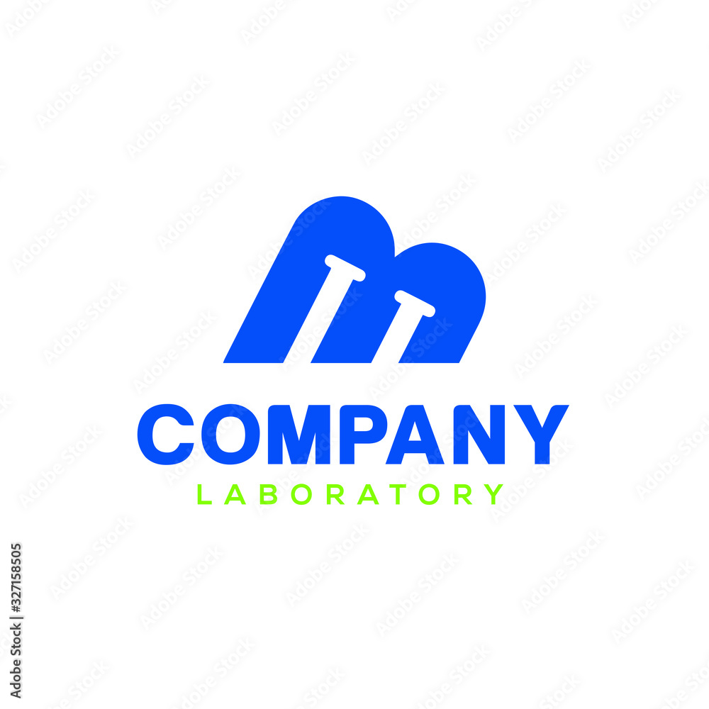m letter laboratory logo. mb letter technology logo. m research center ...