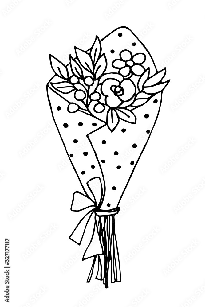 Bouquet Of Flowers Drawing