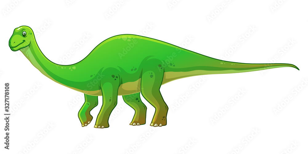 Diplodocus Cartoon Illustration Stock Vector | Adobe Stock