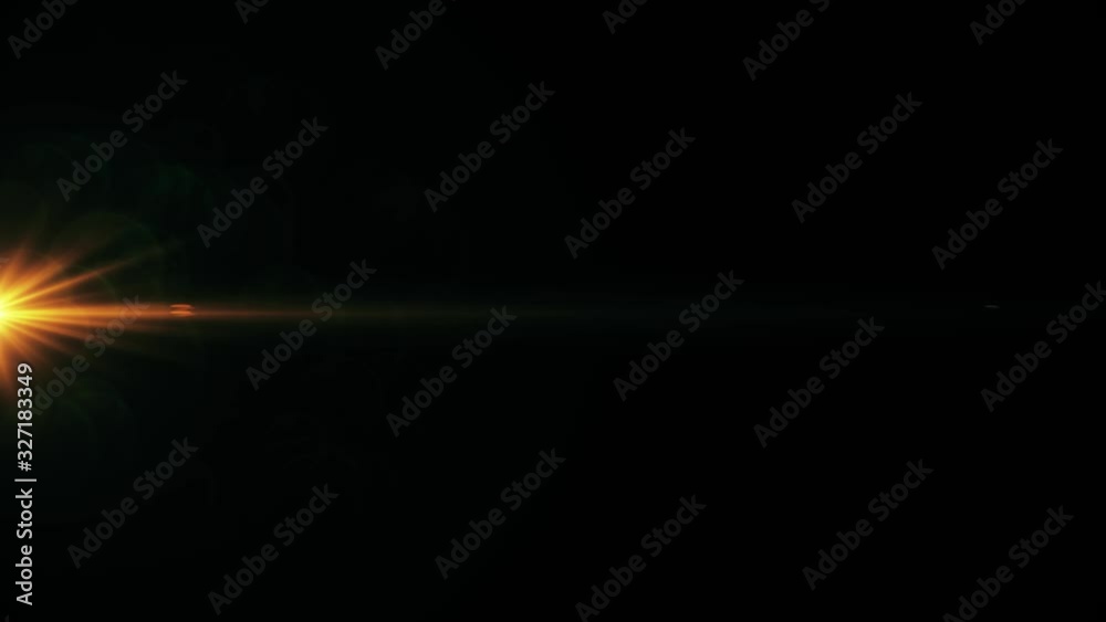 Lens flare effect on black background. Abstract Sun burst, sunflare For ...