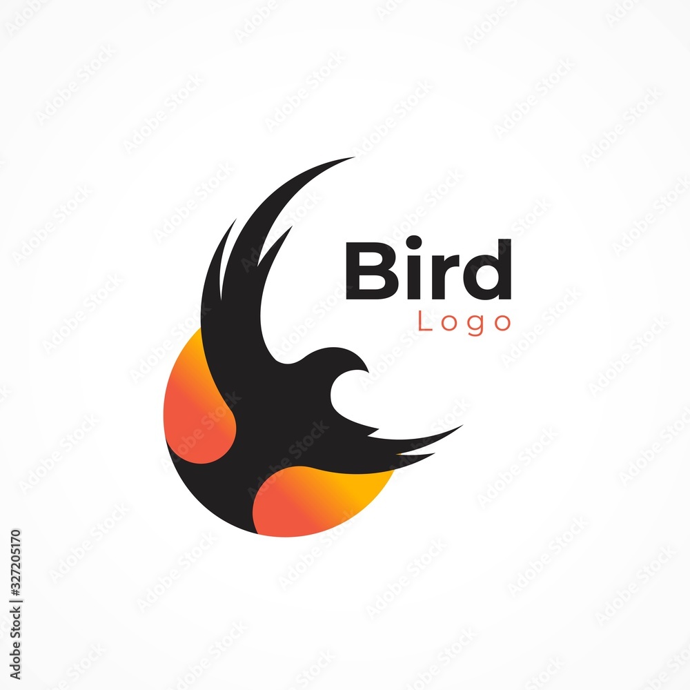 Bird wild logo silhouette Stock Vector | Adobe Stock