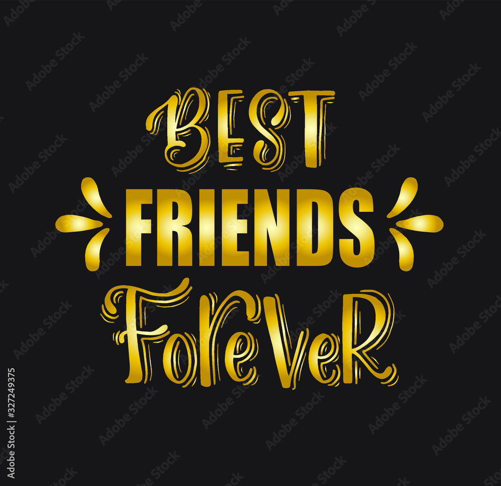 Best friends forever - hand lettering, motivational quotes Stock Vector ...