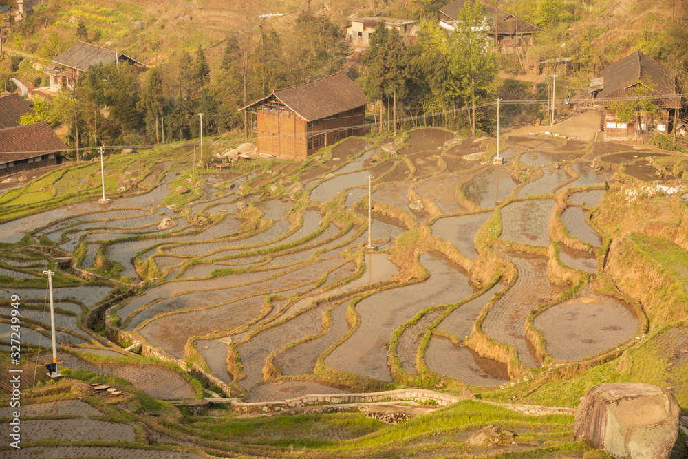 Purple magpie terrace is a Chinese scenic spot, natural and cultural ...