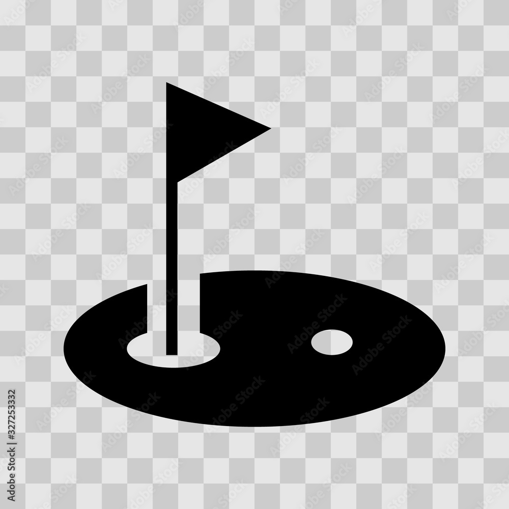 Golf icon.Golf simple icon on transparent background.Flat.Vector ...
