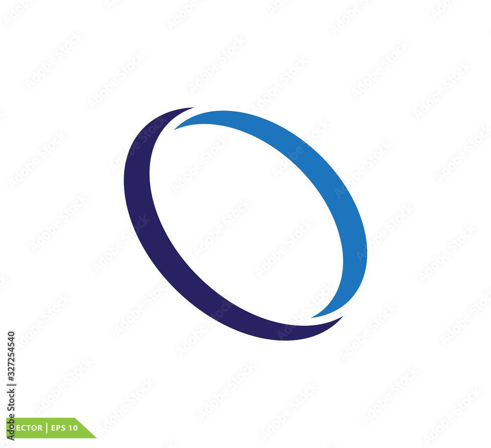 Swoosh circle icon vector logo template Stock Vector | Adobe Stock