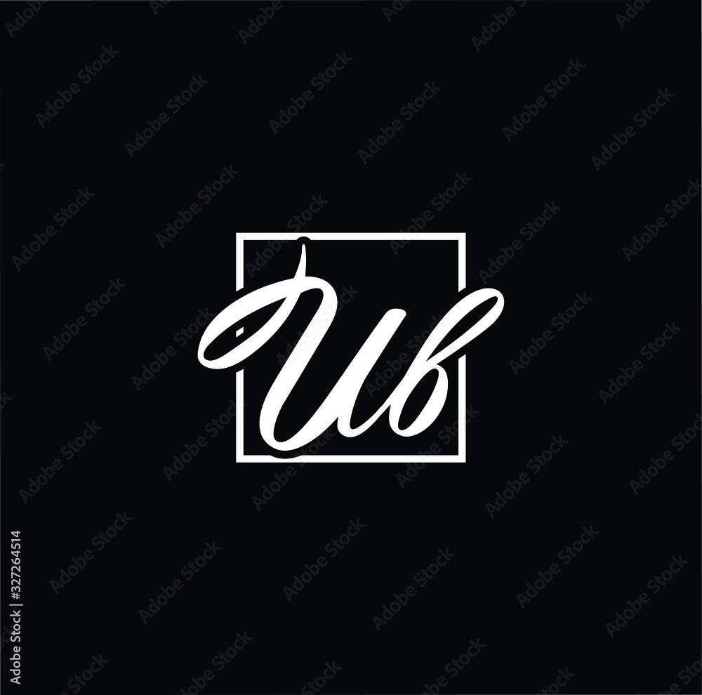 Initial based modern and minimal Logo. UB BU letter trendy fonts ...