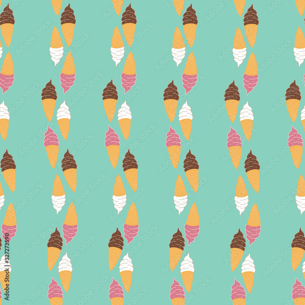 Ice Cream Cone Background Pattern