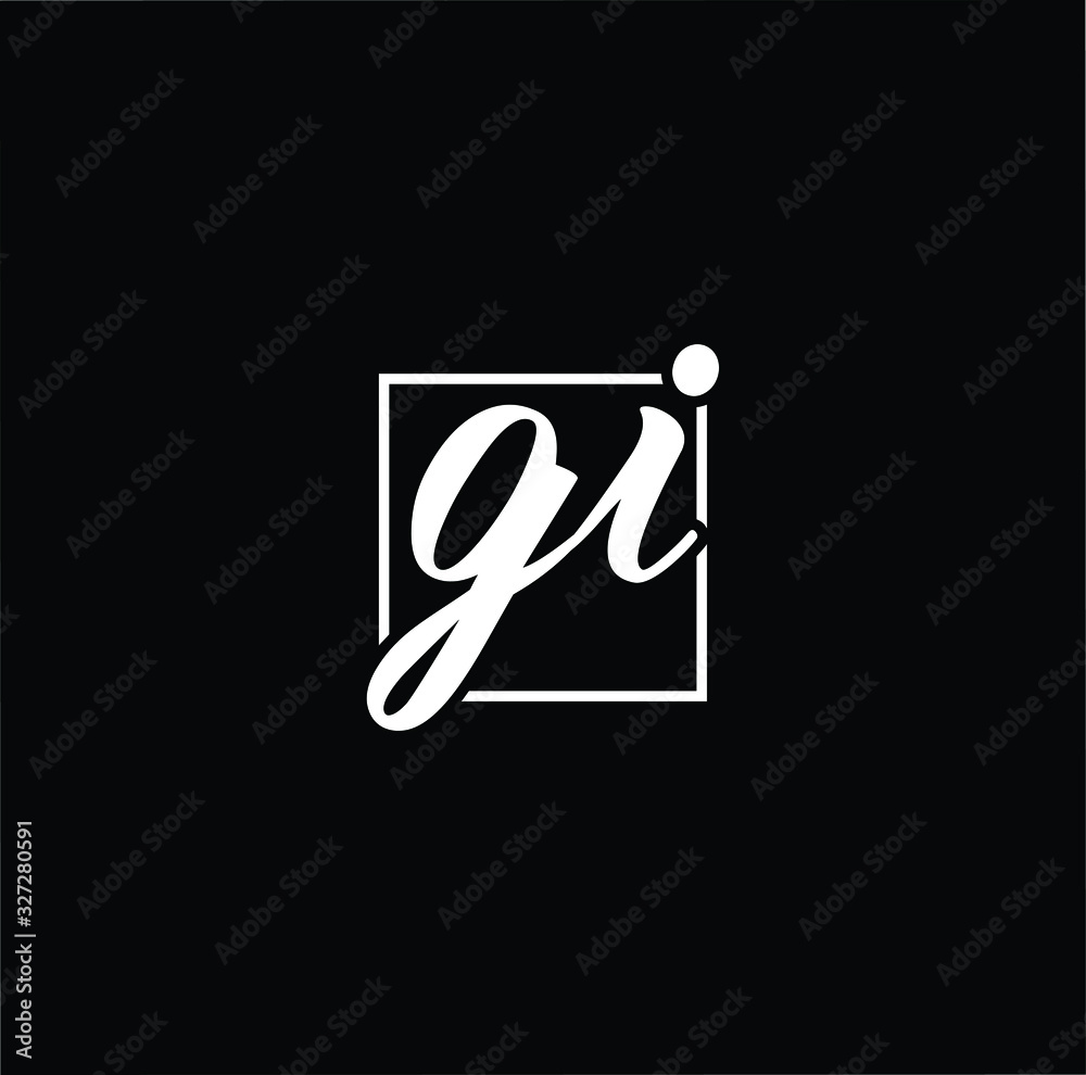 Initial based modern and minimal Logo. GI IG letter trendy fonts ...