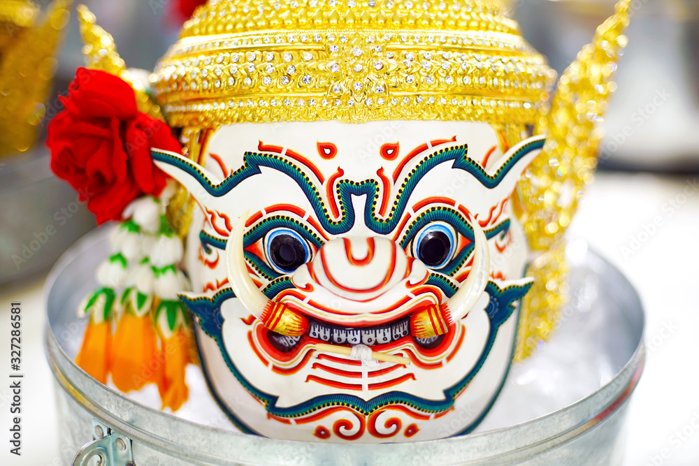 Demon mask, Khon mask, Khon masks comprise part of the costume of ...