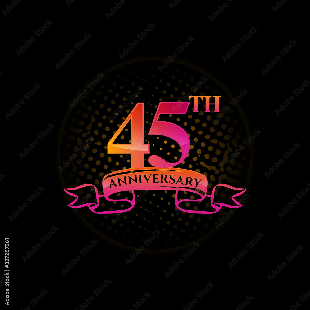Logo 45th Anniversary Logo with a circle and number 45 in it and ...