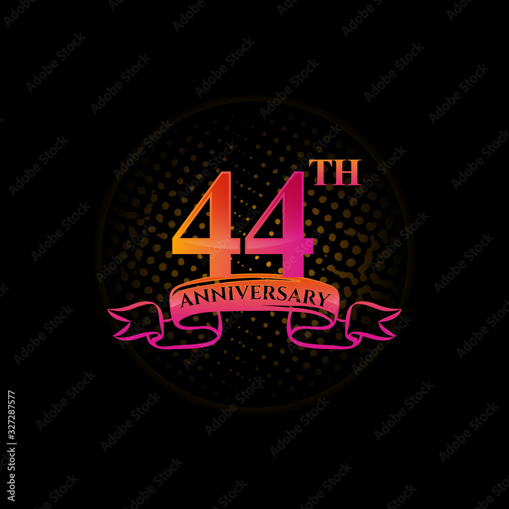 Logo 44th Anniversary Logo with a circle and number 44 in it and ...