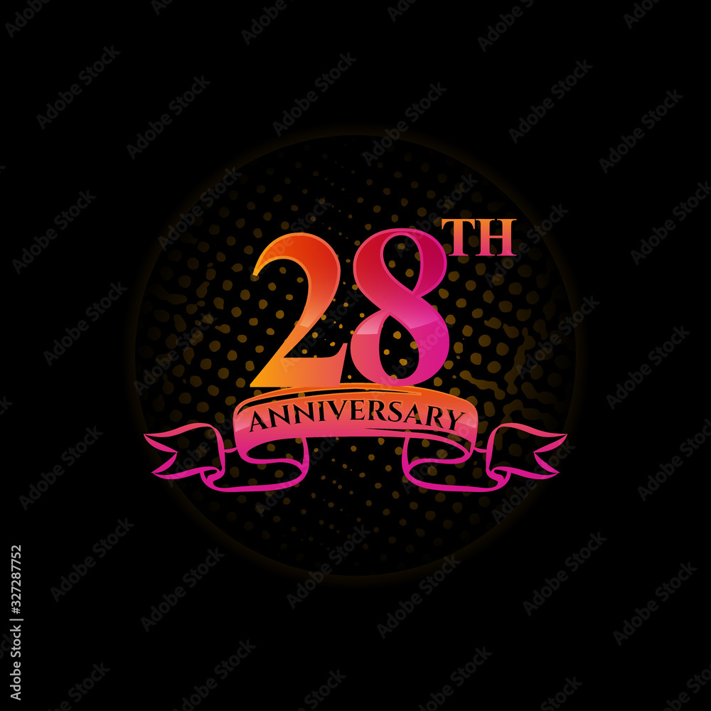 Logo 28th Anniversary Logo with a circle and number 28 in it and ...
