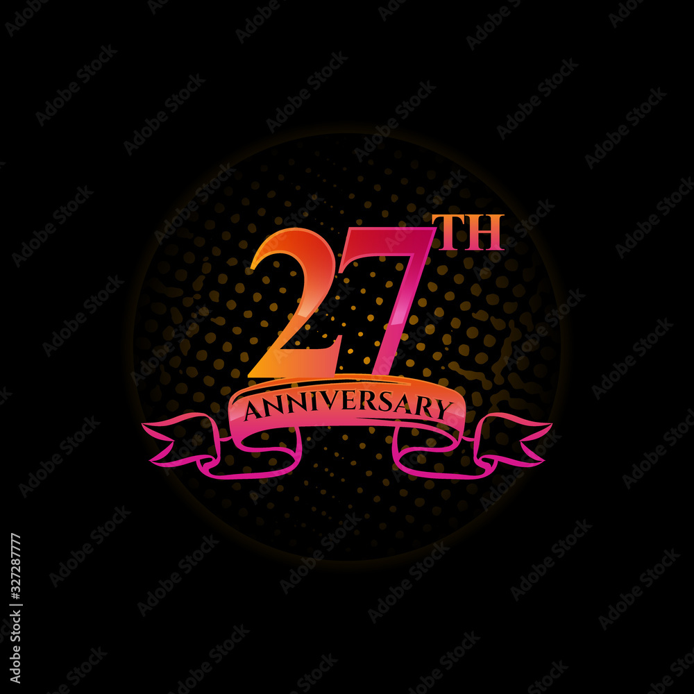 Logo 27th Anniversary Logo with a circle and number 27 in it and ...