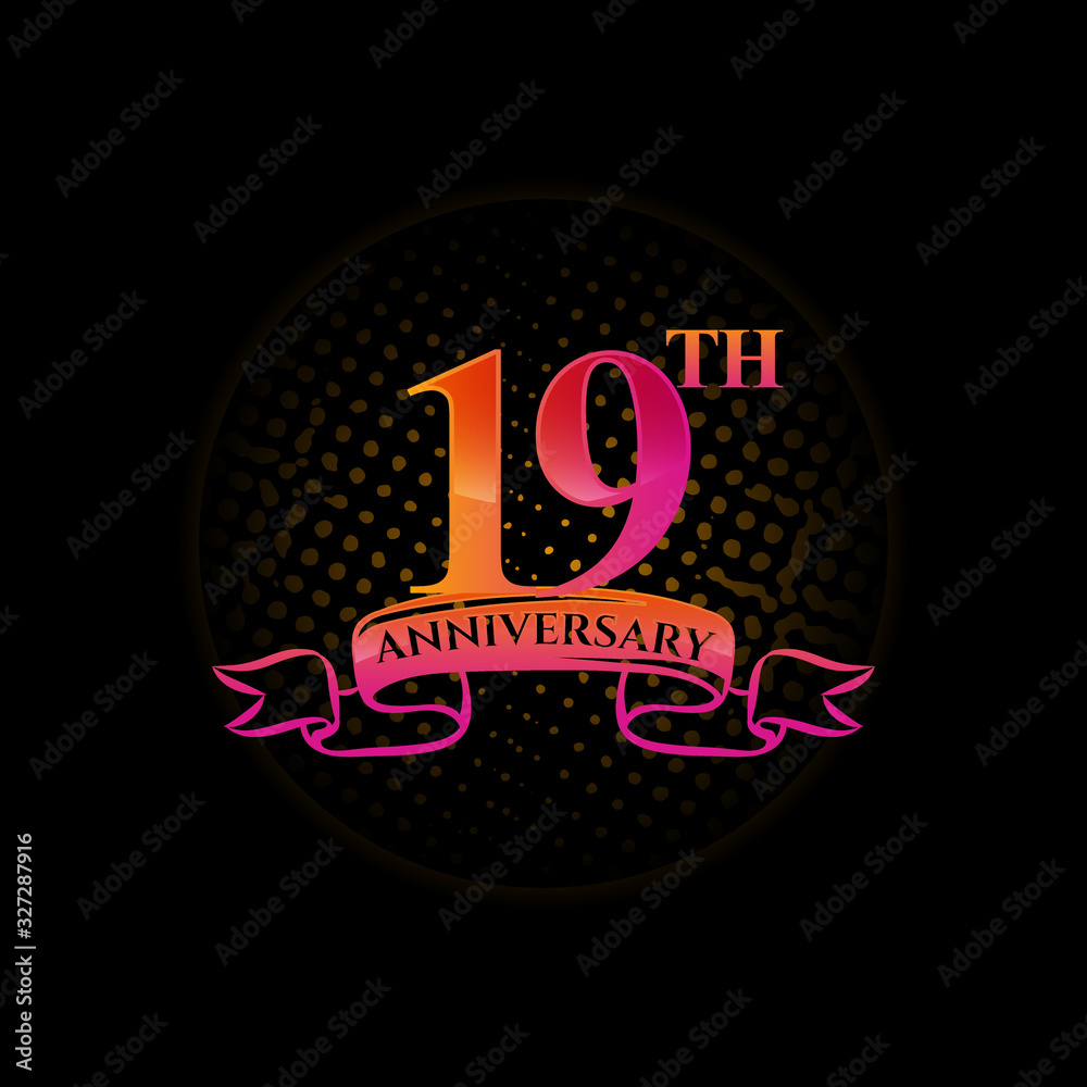 Logo 19th Anniversary Logo with a circle and number 19 in it and ...