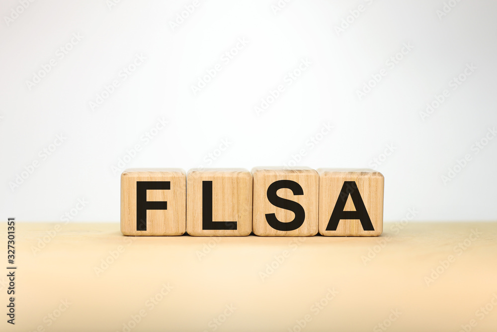 FLSA Word Written In Wooden Blocks,Key Performance Indicator Stock ...