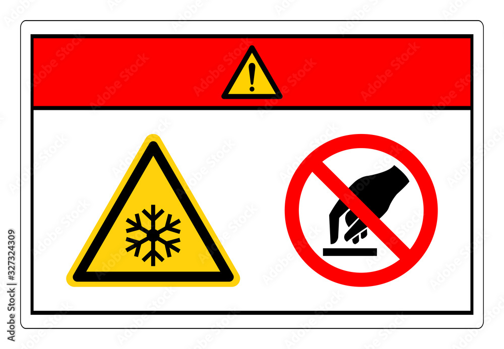 Danger Extremely Cold Surface Do Not Touch Symbol Sign, Vector ...