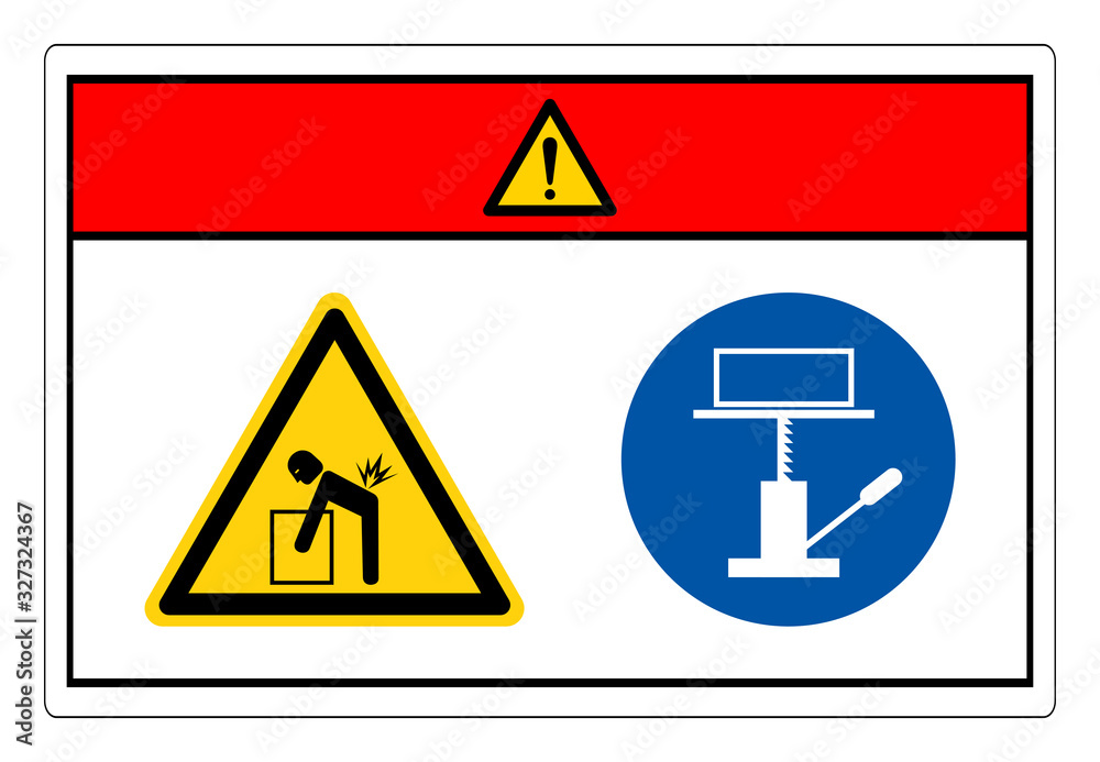 Danger Lift Hazard Use Mechanical Lift Symbol Sign, Vector Illustration ...