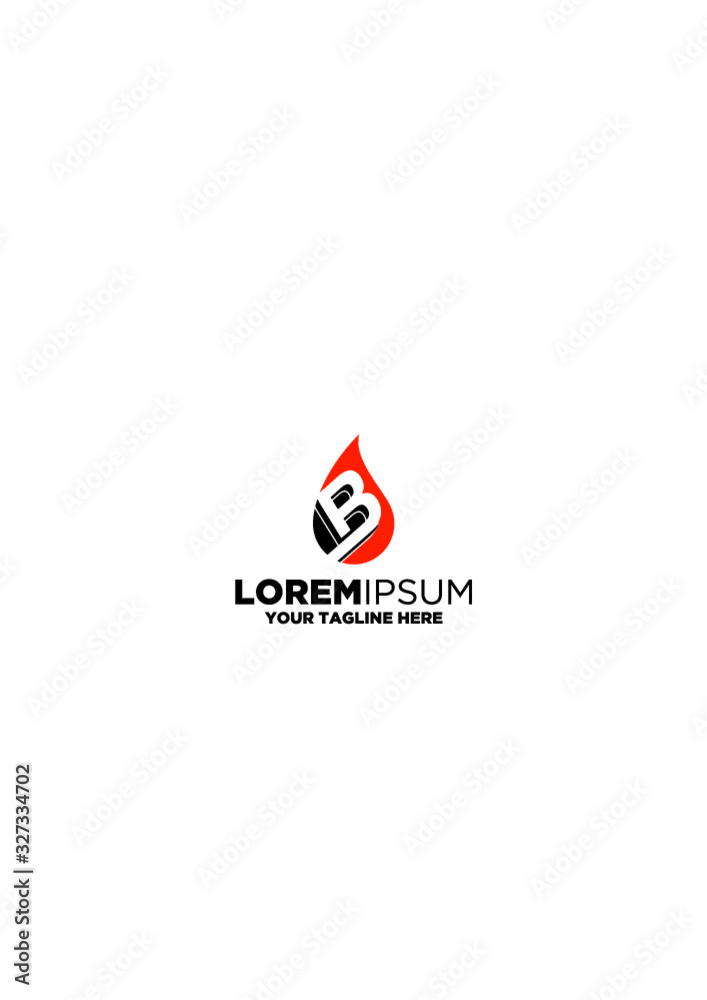 Letter B Gass Oil Logo Stock Vector | Adobe Stock