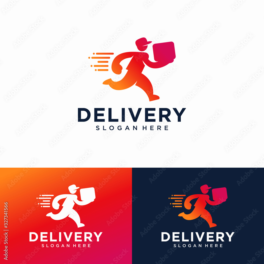 Delivery Logo Design Vector Template Stock Vector | Adobe Stock