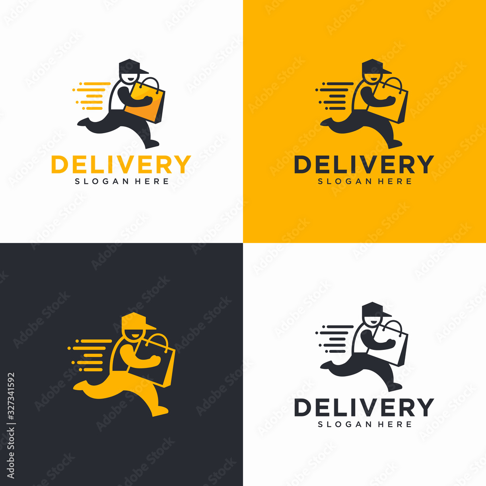 Delivery Logo Design Vector Template Stock Vector | Adobe Stock