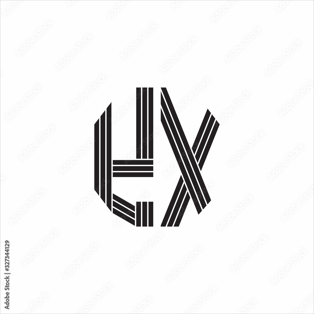 YX Logo monogram outline style linked isolated on white background ...