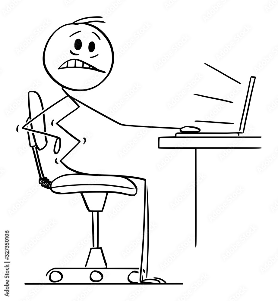 Vector cartoon stick figure drawing conceptual illustration of man or ...