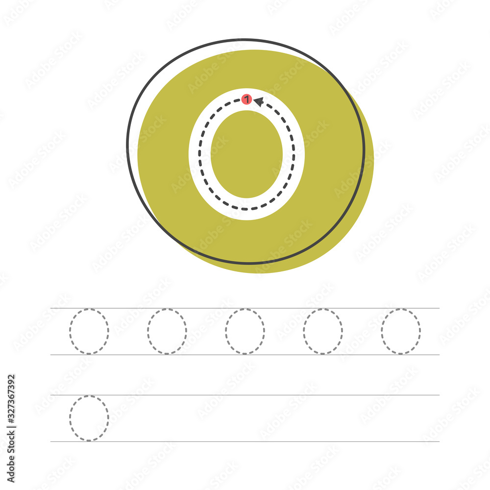 Learning to write a number. A practical sheet from a set of exercises ...