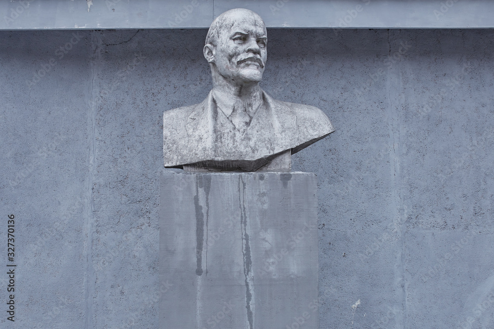 Monuments, busts and coats of arms depicting Lenin. Vladimir Lenin is ...