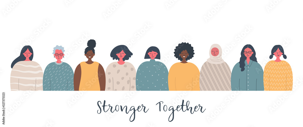 Women's community. Female solidarity. Stronger together. International ...