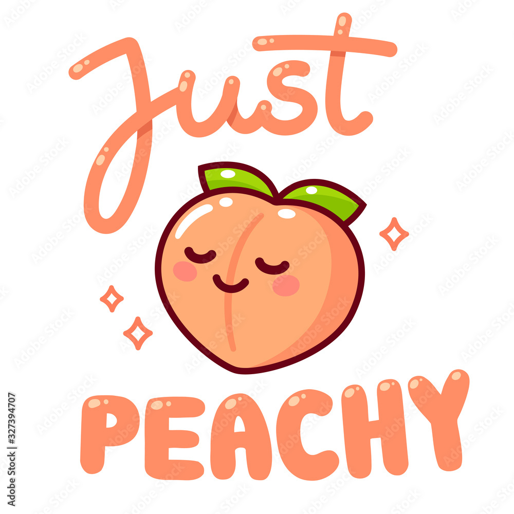 Just peachy peach drawing Stock Vector | Adobe Stock