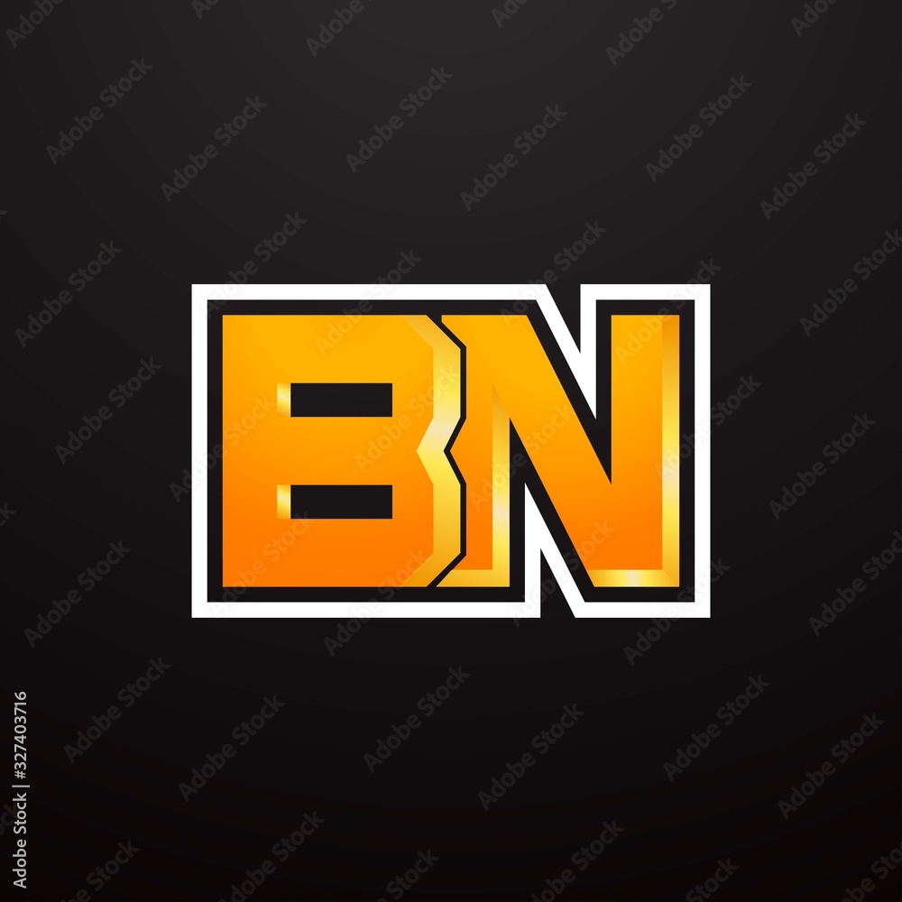 BN initial logo monogram designs modern templates Stock Vector | Adobe ...