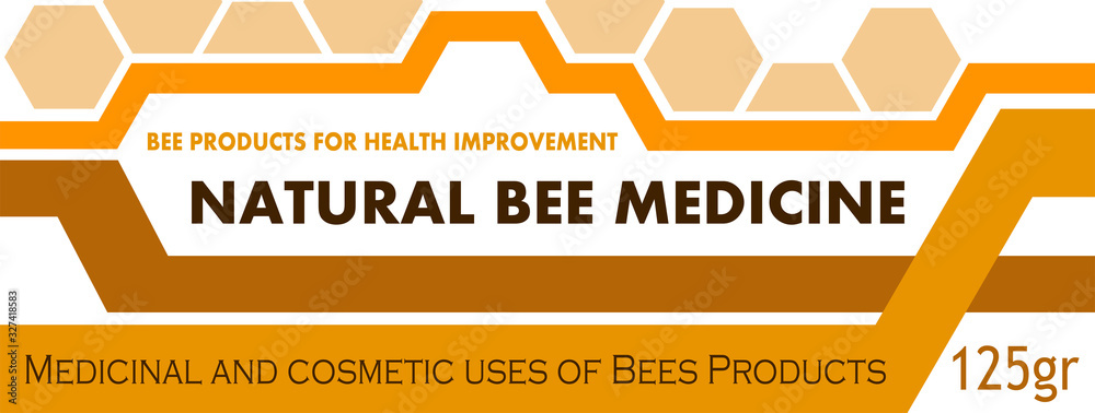 Label design concept for packaging medicines from beekeeping products ...
